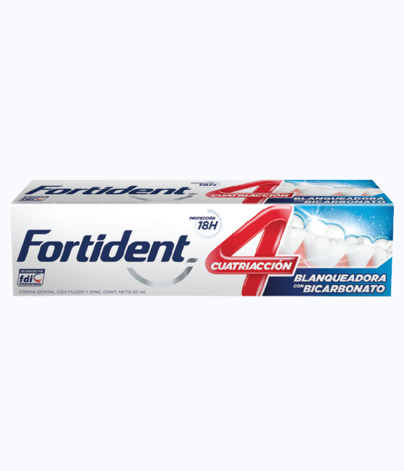 Crema Dental Fortident Cuatriacción Blanqueadora * 76 Gr – Wilfertec